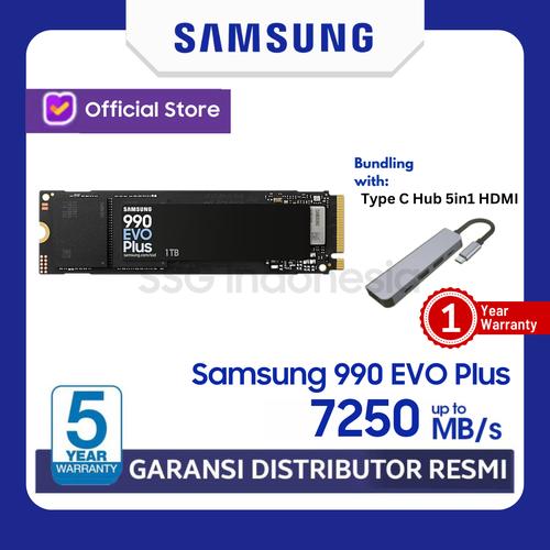 Promo Samsung SSD 990 EVO Plus 1TB / 2TB / 4TB M2 NVME PCIe Gen 4 x4 / 5.0 x2 M2NVMe SSD ...