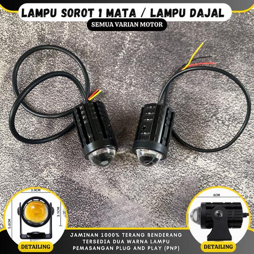 Jual lampu LED laser Tembak Motok High low Jauh Dekat 2 warna Kuning ...