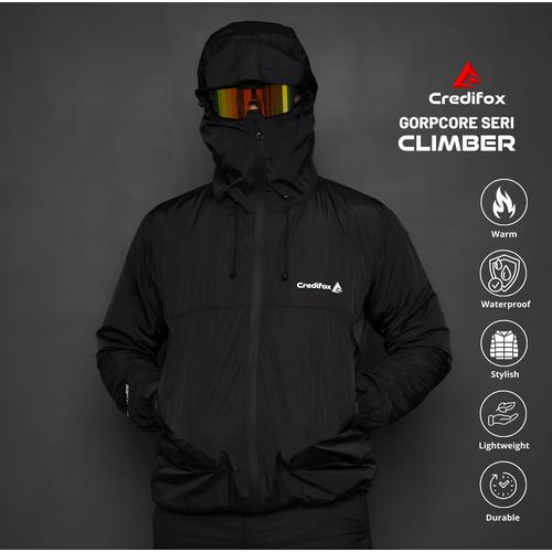 Promo CREDIFOX Jaket Gunung Gorpcore Seri CLIMBER Bahan Taslan Cringkel - COKLAT, M (40kg-55kg ...