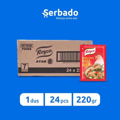 Jual Royco Bumbu Kaldu Penyedap Rasa Ayam Kemasan Sachet 220gr 1 Dus ...