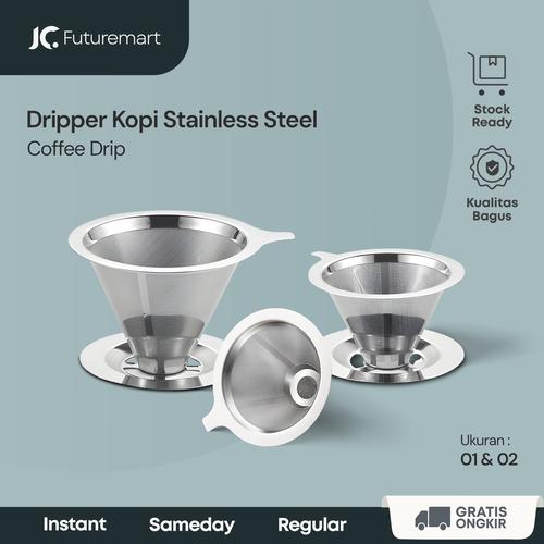 Jual V60 Dripper Kopi Stainless Steel | Metal Coffee Dripper Paperless ...