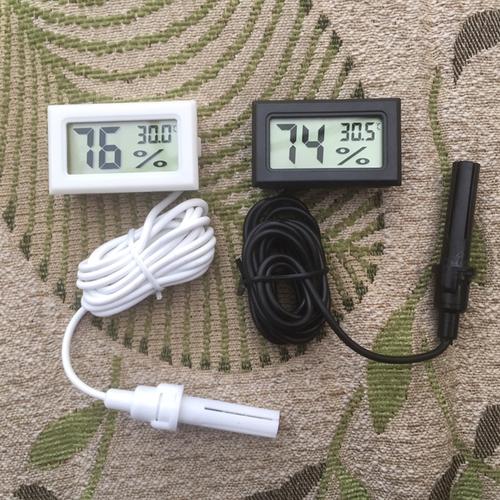 Jual Termometer Higrometer Digital Mini 2in1 with Sensor utk Hidroponik ...