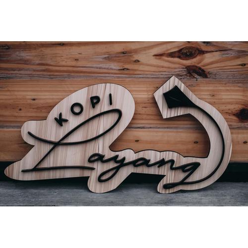 Jual SIGNAGE KAYU + ACRYLIC HITAM CUSTOM UNTUK LOGO DAN TULISAN - Kota ...