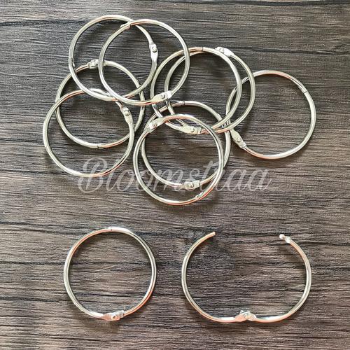Jual Ring Buka Tutup 5cm Binder Ring 50mm snap ring bulat nikel 5 cm 50 ...