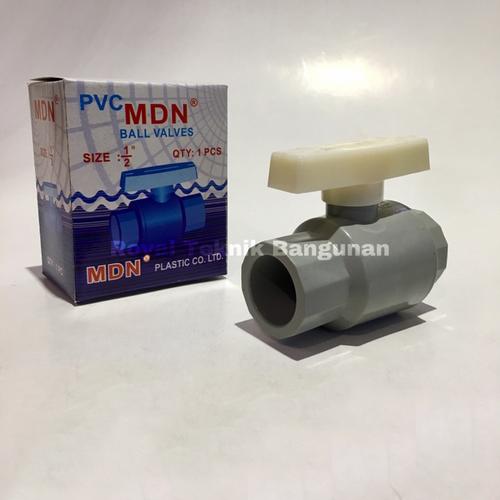 Jual MDN Ball Valve PVC 1/2” inch Taiwan Model/ Stop Kran Paralon/ Keran - Jakarta Barat - Royal ...