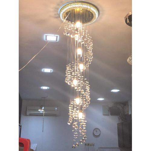 Jual Lampu plafon kristal void tangga raindrop 3956/7 Include bohlam ...