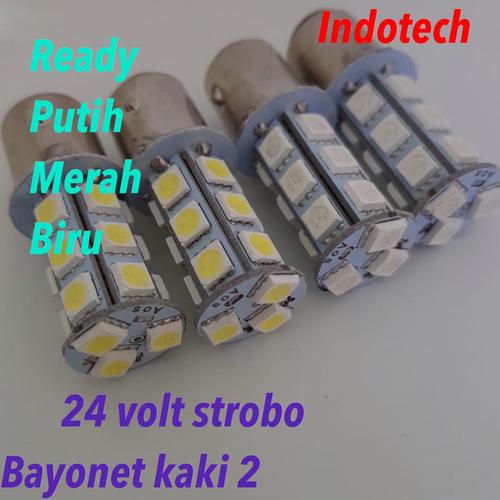 Jual Lampu Rem Truk Bis LED Kedip 1157 24volt 18 titik Bus - Putih ...