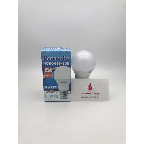 Jual LAMPU LED SENSOR GERAK MOTION SENSOR 9W 9 W 9WATT 9 WATT HANNOCHS ...