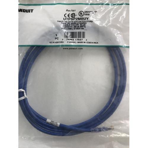 Jual Panduit Patch Cord Cat 6 2m Blue / Kabel LAN UTPSP2MBUY - Jakarta ...