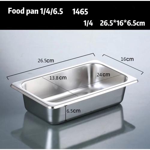 Jual Food pan 1/4 ke dalam 6.5cm wadah penyimpan mutu pan 1465 ...