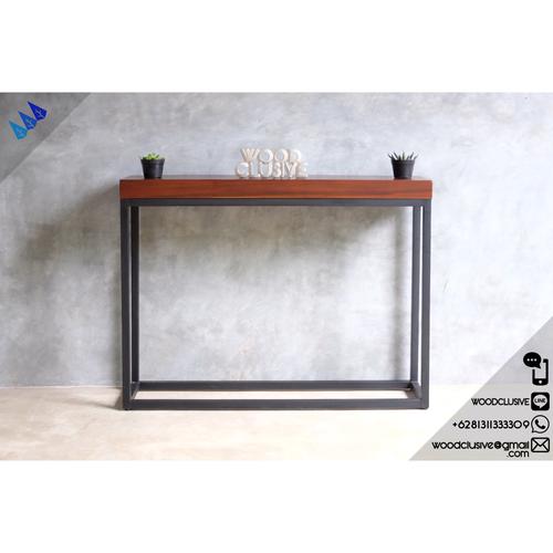 Jual Meja konsul / console table minimalis industrial style kayu jati ...