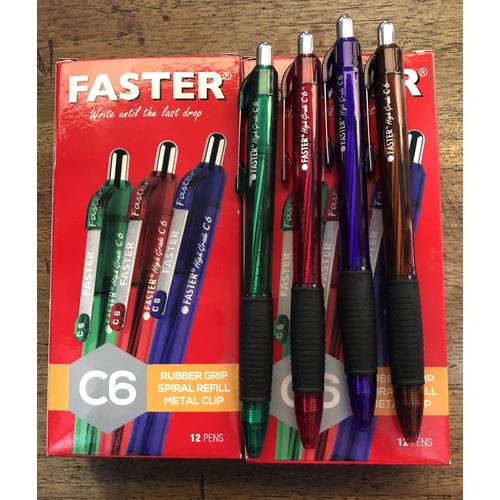 Jual Pulpen Faster C6 - Biru - Jakarta Barat - Sinar Makmur ATK | Tokopedia