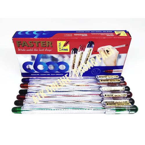 Jual ballpen bolpen pulpen pena pen Faster C600 - Biru - Kota Tangerang ...