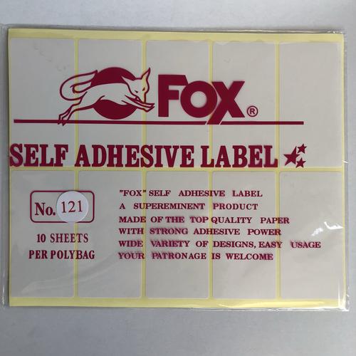 Jual label sticker FOX semua ukuran (10 lembar) - 115 - Kota Bandung ...