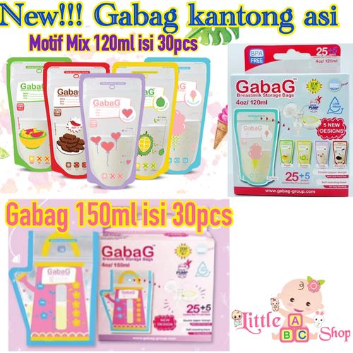 Jual Kantong asi Gabag 120ml/New Gabag breastmilk storage/kantung asi ...