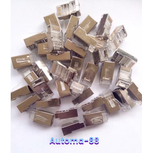 Jual Connector Konektor RJ45 UTP STP 24AWG CAT5 CAT5e CAT6 ECERAN - Kab ...