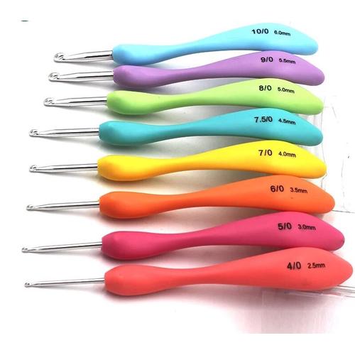 Jual Alat rajut set jarum rajut set hakpen set ergonomic 8pc - Kab ...