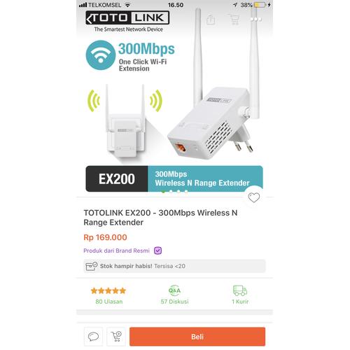 Jual Totolink EX200 - 300Mbps WIRELESS AND RANGE WiFi EXTENDER ...