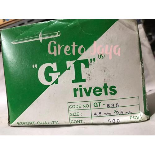 Jual (100bj) Paku Rivet / Rifet 635 / Blind Rivet 4.8mm x 9.5mm GT ...