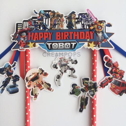 Jual Hiasan Kue Tobot Cake Topper Happy Birthday - Jakarta Selatan ...