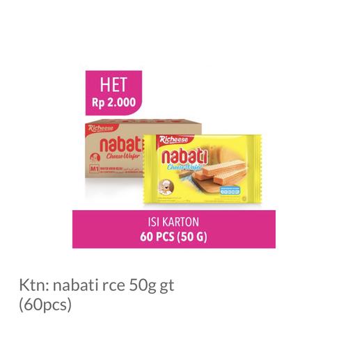 Jual Richeese Nabati Wafer keju 2.000 (kemasan mini pack) - Jakarta ...
