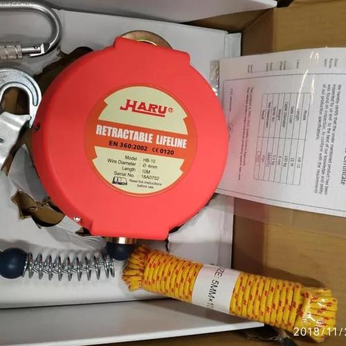 Jual RETRACTABLE LIFELINE HB-10 PANJANG 10M MERK HARU/SELLING DIAMETER ...