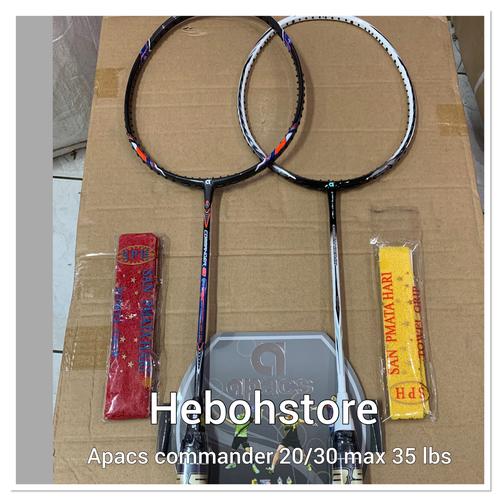 Jual Raket Badminton APACS COMMANDER 20/30 MAX 35 LBS ORIGINAL 100% ...