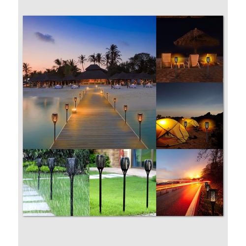 Jual Lamp taman obor api led solar cell dekorasi lampu taman 6006 ...