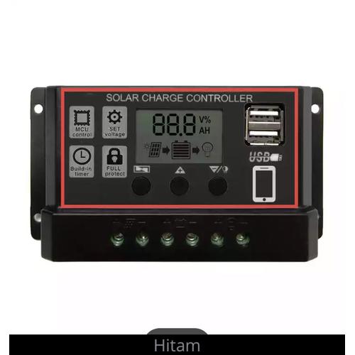 Jual SCC PWM 30A Solar Charge Controller dengan LCD Dual USB 5V Output ...