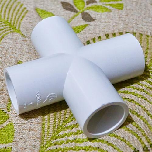 Jual Sambungan Khusus 4 way TEE CROSS Pipa PVC 1 inch Putih Rak ...
