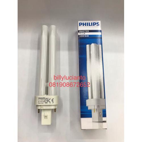 Jual Lampu PLC 18 watt PHILIPS MASTER PL-C 18W 2P 827 830 840 865 2 PIN ...
