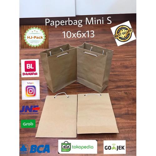 Jual Paperbag Paper bag Tas kertas Goodiebag Tali Putih Mini S 10x6x13 ...