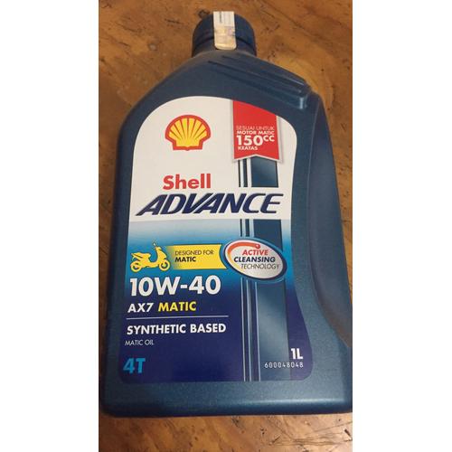 Jual OLI MESIN MOTOR MATIC SHELL AX7 1 LITER PCX NMAX AEROX XMAX VARIO ...