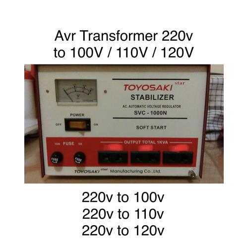 Jual Avr transformer perubah step down 220v-100v, 220v to 110v 220v to ...