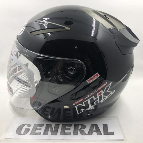 Jual Helm NHK R1 Solid Black Hitam Glossy Double Visor - XL - Kab ...