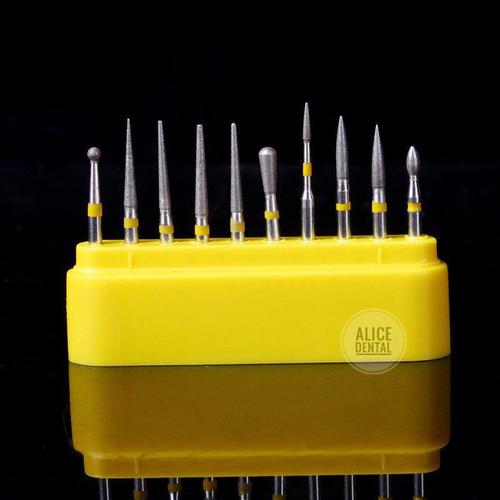 Promo 10 pcs Dental Diamond Burs Kuning finishing / polishing kit ...