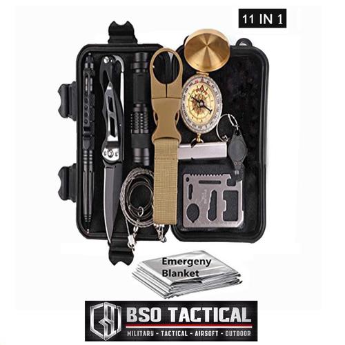 Jual Survival Kit 11 in 1 Multifunctional First Aid SOS Tactical Tools ...