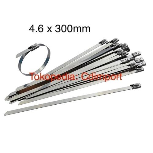 Jual Stainless Cable Ties - Kabel Tis Stainless 4.6x300mm 30cm - isi 100pcs - Jakarta Pusat ...