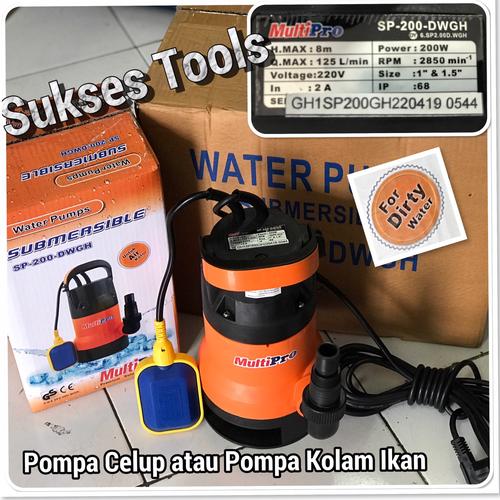 Jual Pompa Celup Multipro Submersible Pump 200 Watt Water Pump Pompa ...