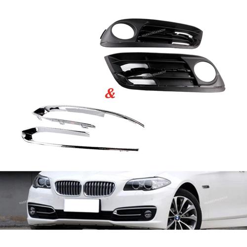 Jual BMW F10 LCi facelift 1 set foglamp cover list krom chrome - Kab ...