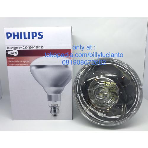Jual Lampu Pemanas PHILIPS INFRARED BR125 250W Incandescent IR 250 Watt ...