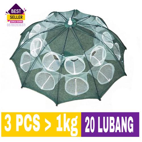 Jual perangkap ikan / Jaring ikan kepiting udang / bubu ikan 20 lubang ...