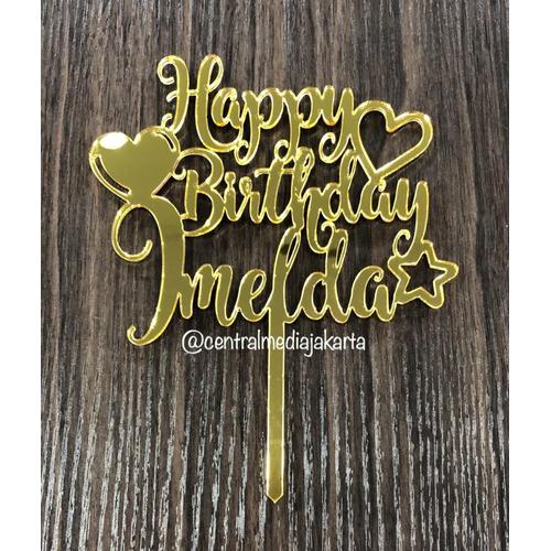 Jual Cake Topper Custom | Cake Topper Acrylic | Topper Kue Custom ...