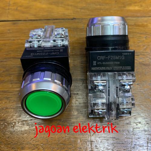 Jual Push Button Hanyoung 25 mm Green CRF-F2M1G / Red CRF-F25M1R / Yellow - Jakarta Barat ...