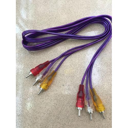 Jual Kabel Jack RCA 3-3 Kabel AV Audio Video Kabel DVD Merah Putih ...
