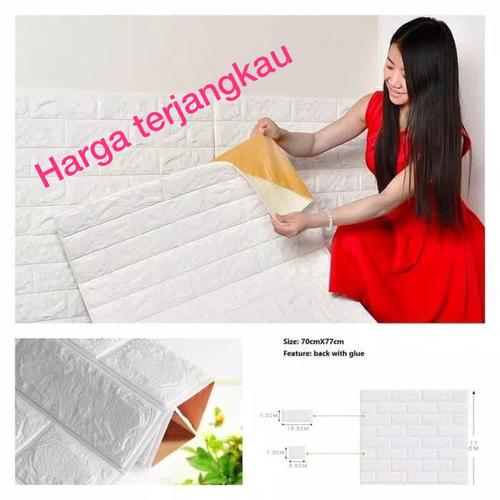Jual Foam Dinding 3D Bata Putih 70cm x 77 cm - Kota Bekasi ...