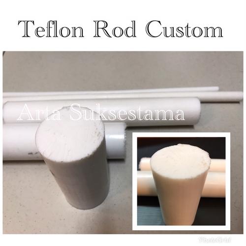 Jual Teflon Rod 25mm x 15cm / Teflon ptfe Batangan Custom / As Teflon ...
