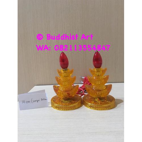 Jual Lampu sembahyang Lampu altar Led bolham motif yanpau 14 cm ...