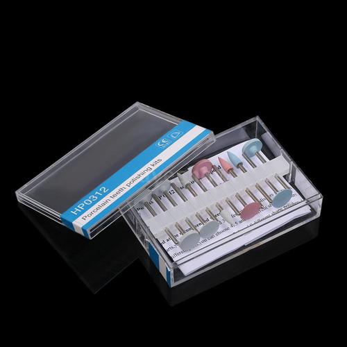 Promo 12 pcs set bur silicone dental porcelain polishing/ smoothing ...