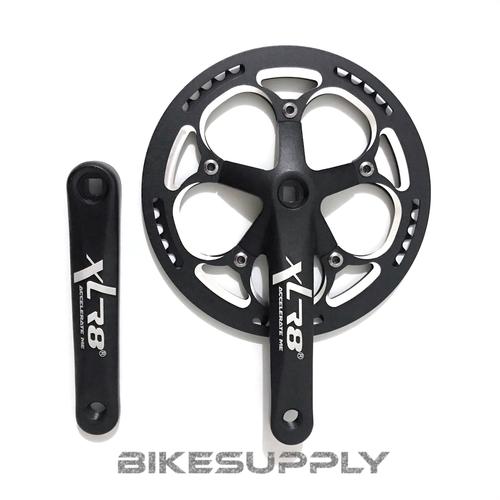 Jual Crank Set Sepeda Single Speed Fixed Gear XLR8 Black 53 T Alloy ...
